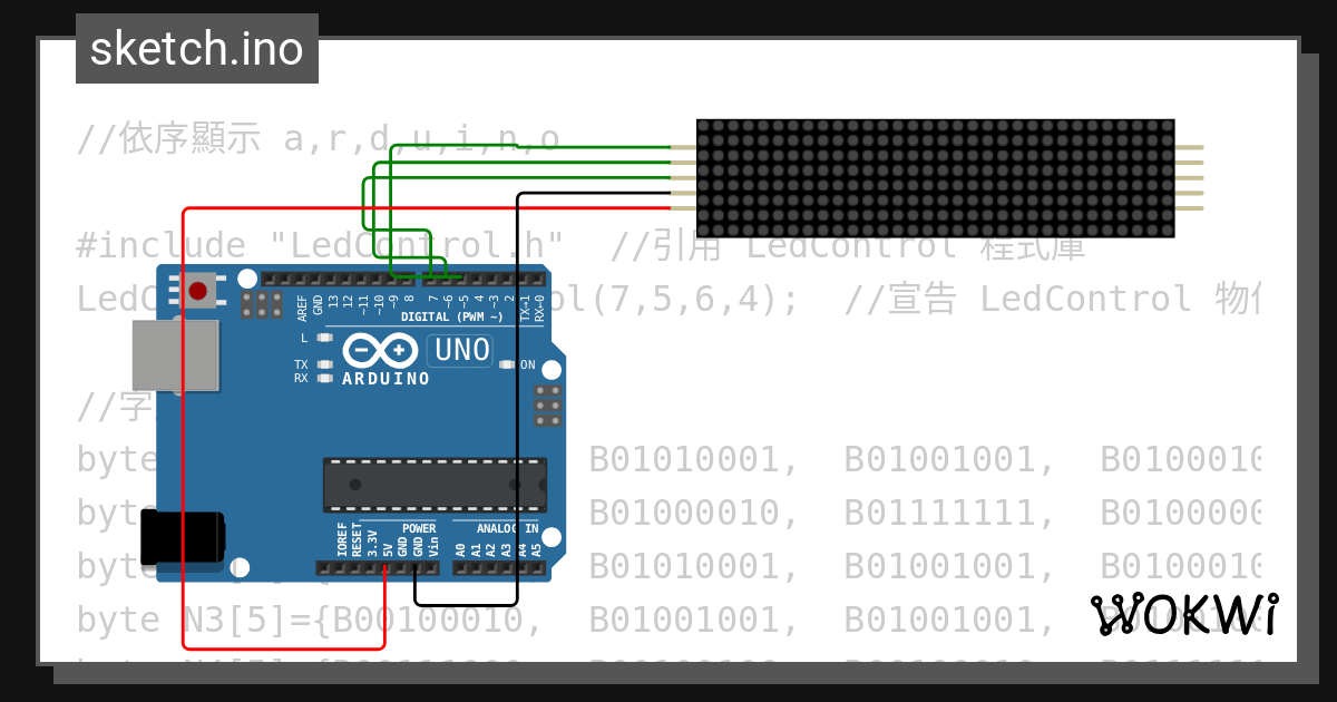 Ledmatrix Wokwi Esp32 Stm32 Arduino Simulator