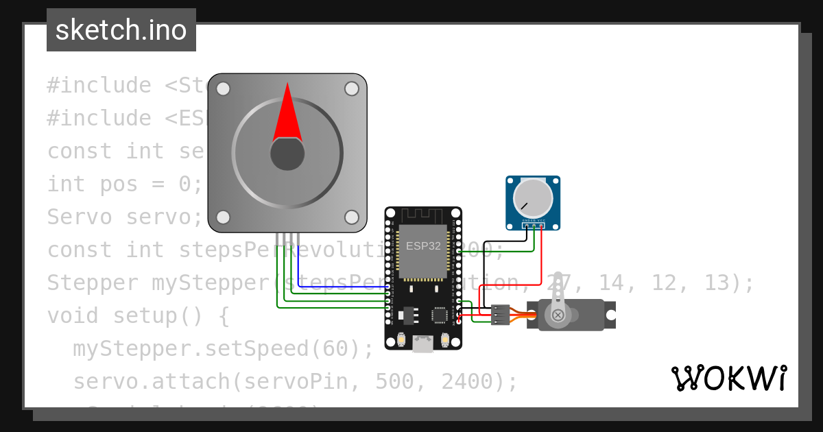 Stepperservo Wokwi Esp32 Stm32 Arduino Simulator 1351