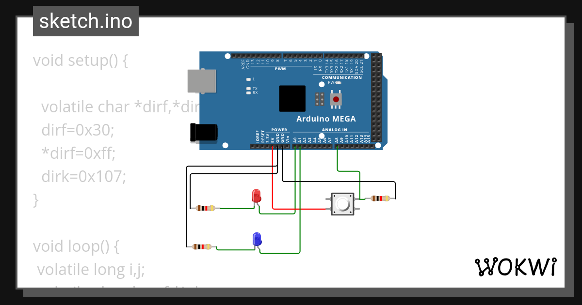 Switch Used For Controlling Led Wokwi Esp32 Stm32 Arduino Simulator