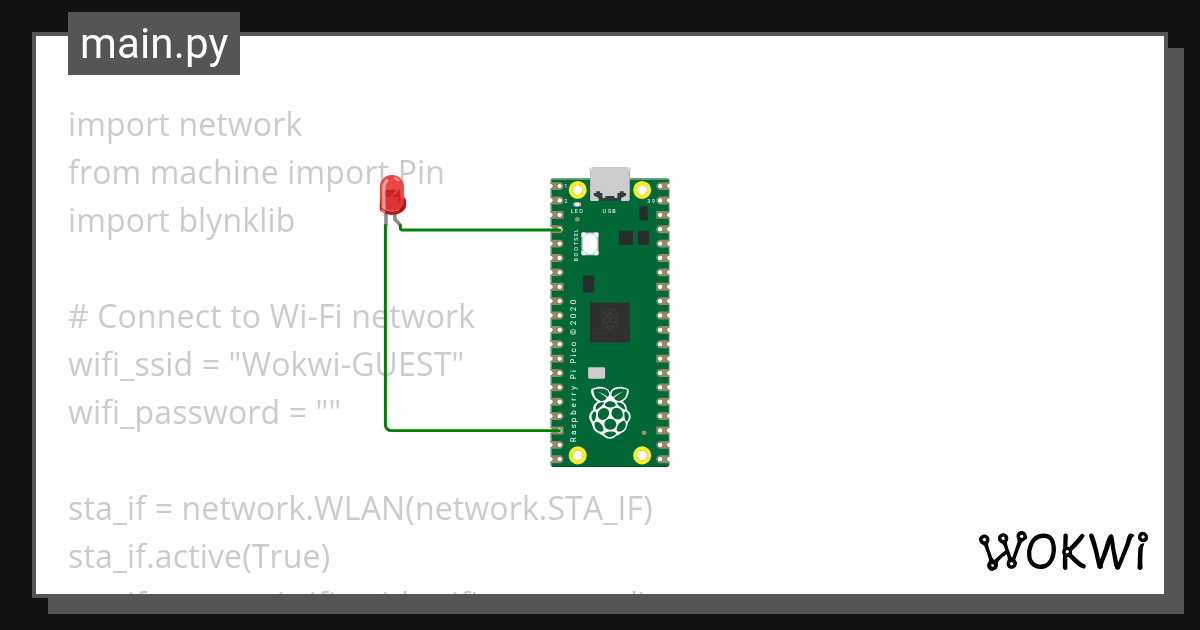Raspberry Pi Pico Blink Copy Wokwi Esp32 Stm32 Arduino Simulator 7049