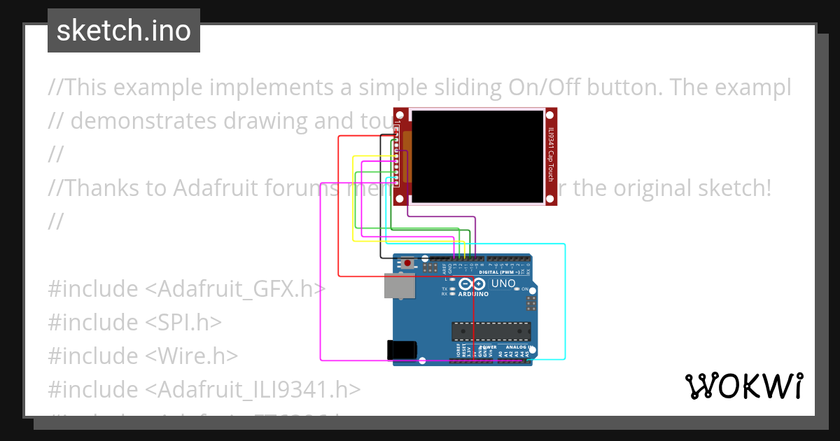 ili9341-counter.ino - Wokwi ESP32, STM32, Arduino Simulator