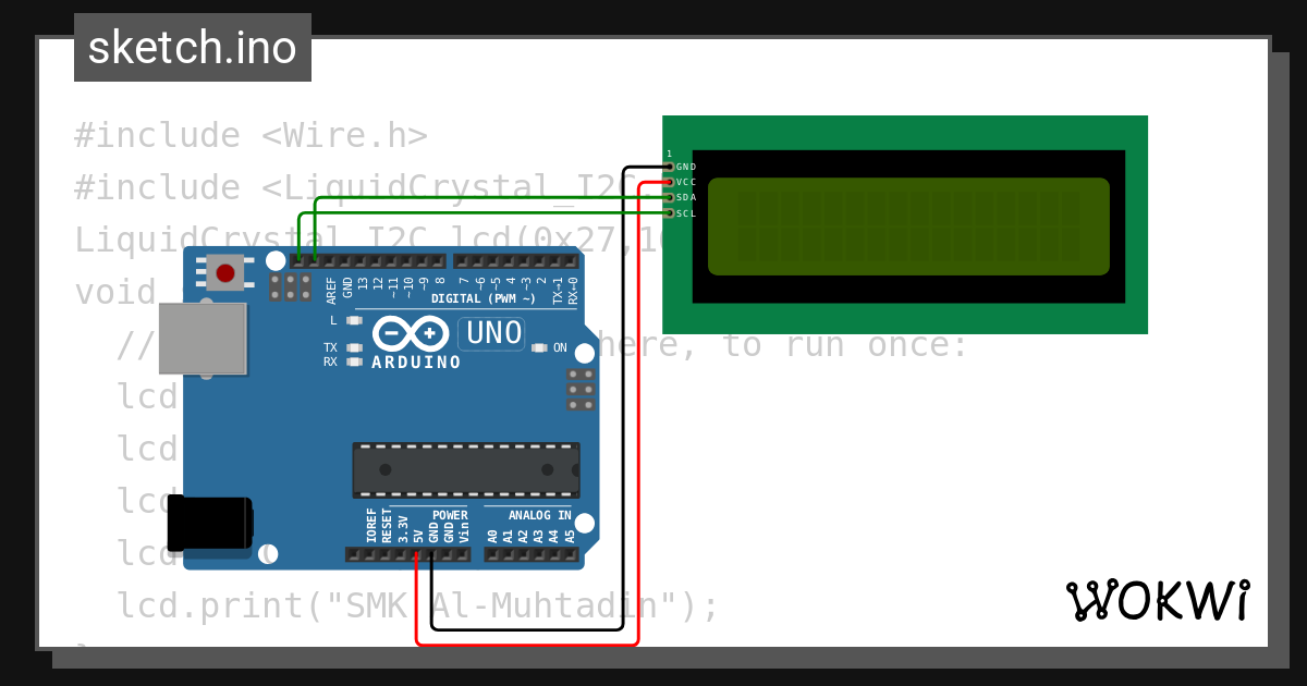 I2clcd Wokwi Esp32 Stm32 Arduino Simulator
