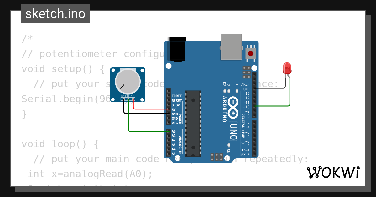 Potentiometer Wokwi Esp32 Stm32 Arduino Simulator 6396