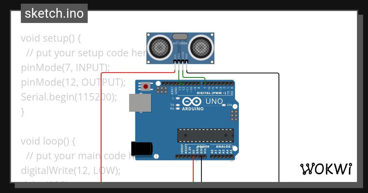 Ultra Sonic Wokwi Esp32 Stm32 Arduino Simulator 4578
