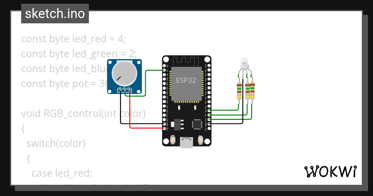 Ex02 - ADC - Wokwi ESP32, STM32, Arduino Simulator