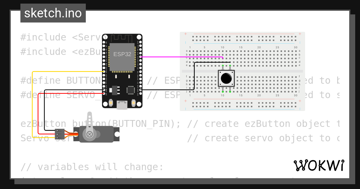 Servomotor With Button Wokwi Esp32 Stm32 Arduino Simulator 4171