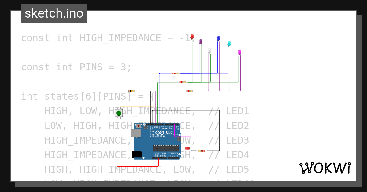 Charlieplexing Wokwi Esp32 Stm32 Arduino Simulator 8766