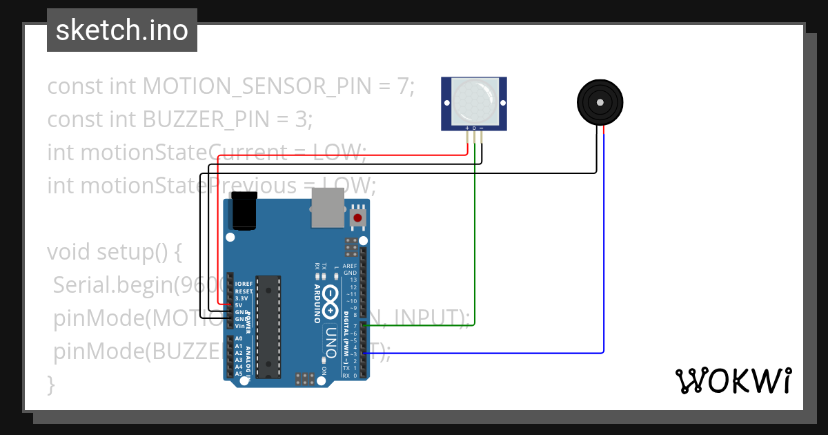 Sensor PIR - Wokwi ESP32, STM32, Arduino Simulator