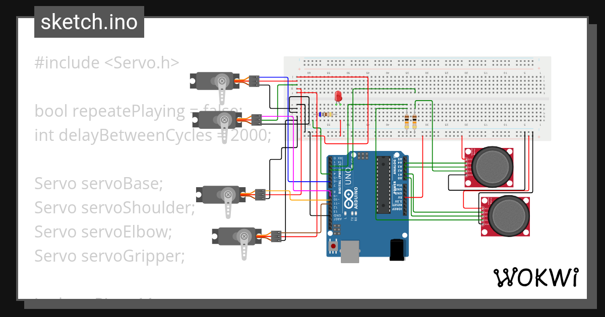 arm 4 DoF Copy - Wokwi ESP32, STM32, Arduino Simulator