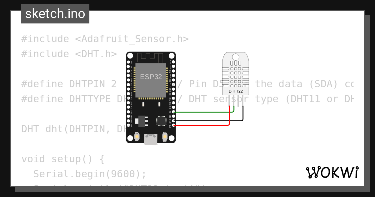 Dht22 Sensor Wokwi Esp32 Stm32 Arduino Simulator 6279