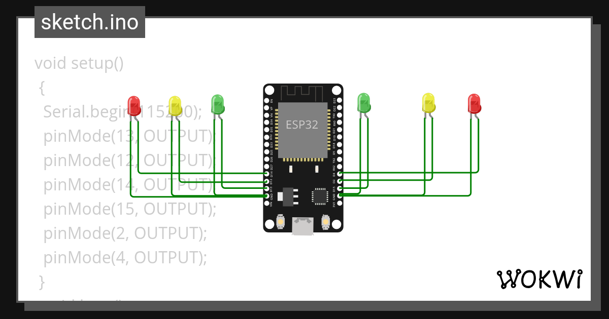 110_santhosh_ traffic - Wokwi ESP32, STM32, Arduino Simulator