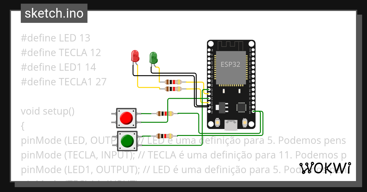 LED1 - Wokwi ESP32, STM32, Arduino Simulator