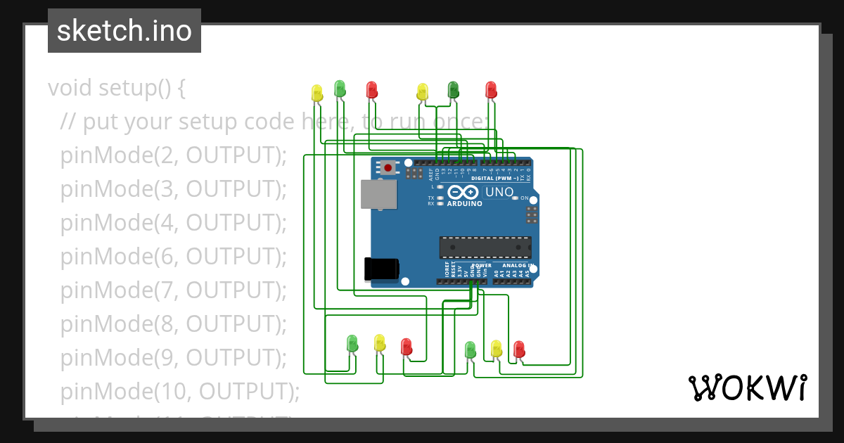 traficlight Copy - Wokwi ESP32, STM32, Arduino Simulator