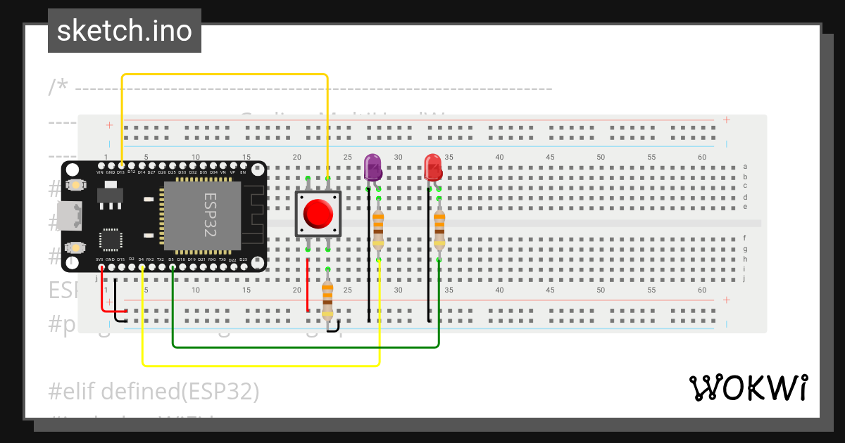 case04_PushButtonLeds_Code - Wokwi ESP32, STM32, Arduino Simulator