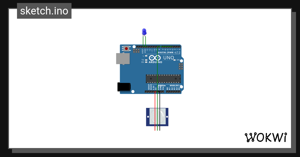 Motion sensor - Wokwi ESP32, STM32, Arduino Simulator