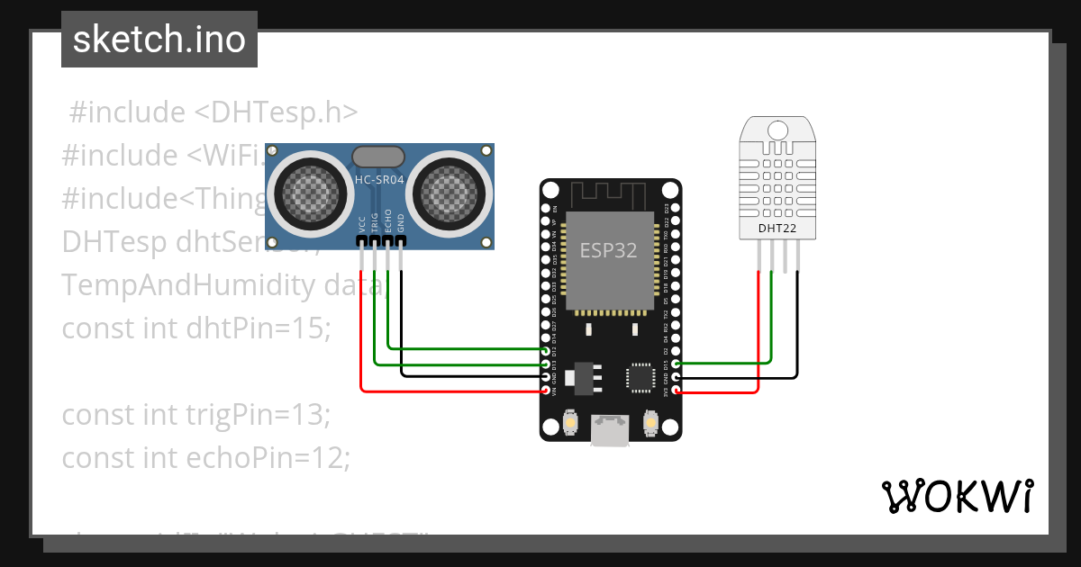 sonic sensor - Wokwi ESP32, STM32, Arduino Simulator