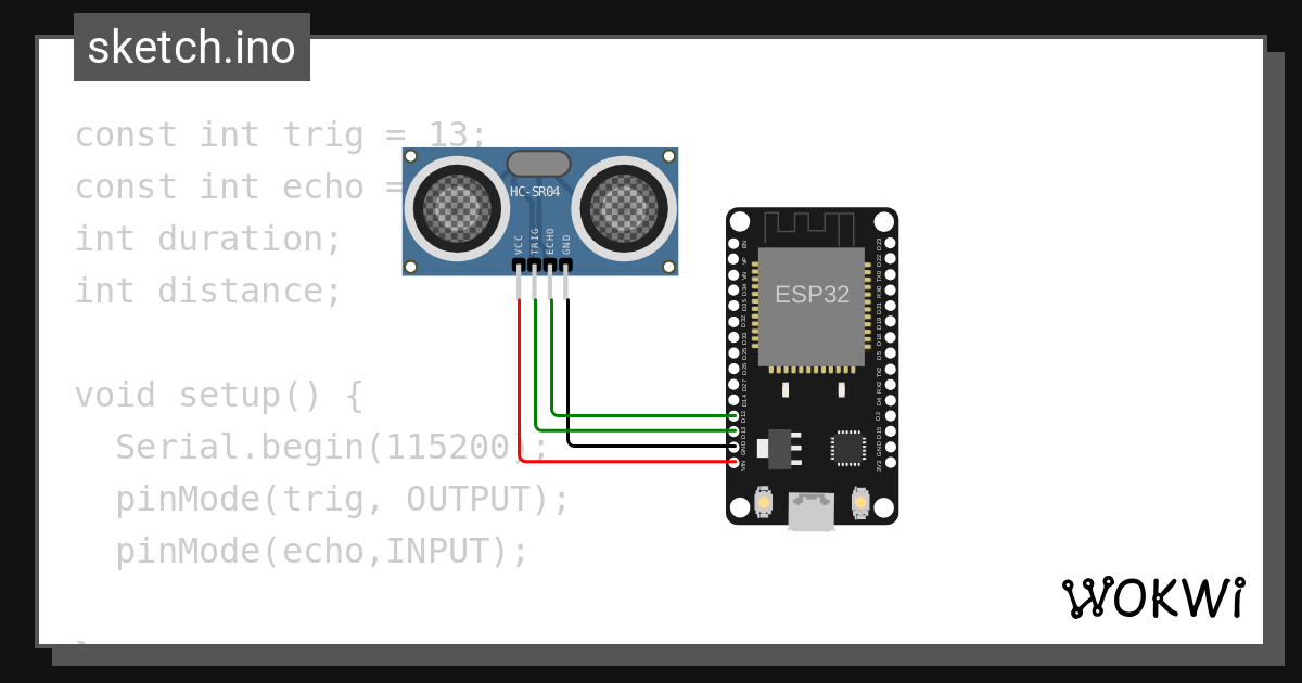 110niranjanultrasonics Wokwi Esp32 Stm32 Arduino Simulator