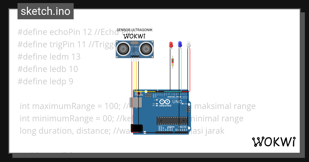 hc sr - Wokwi ESP32, STM32, Arduino Simulator