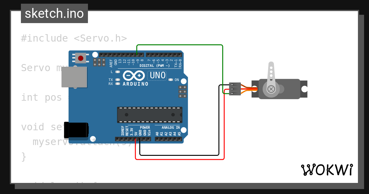 Servo 90 Degree Wokwi Esp32 Stm32 Arduino Simulator 8843