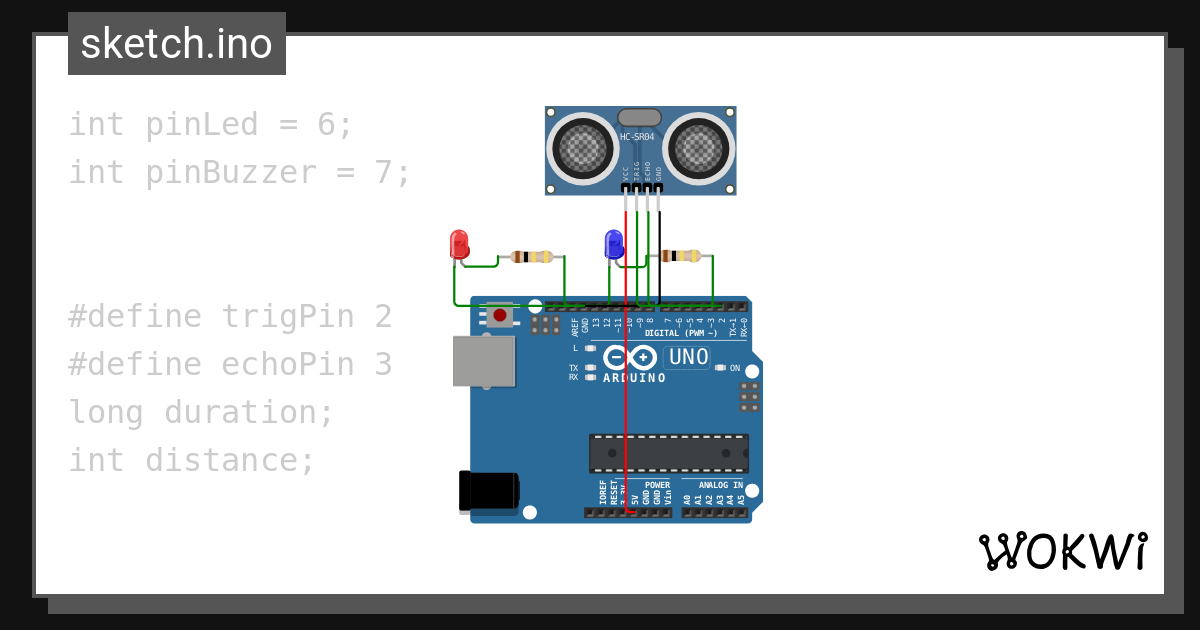 Ultasonic And Led Wokwi Esp32 Stm32 Arduino Simulator 0263