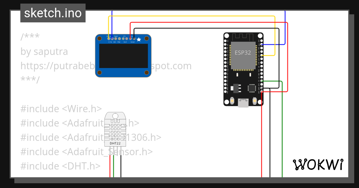 dhc lcd 2 oled - Wokwi ESP32, STM32, Arduino Simulator