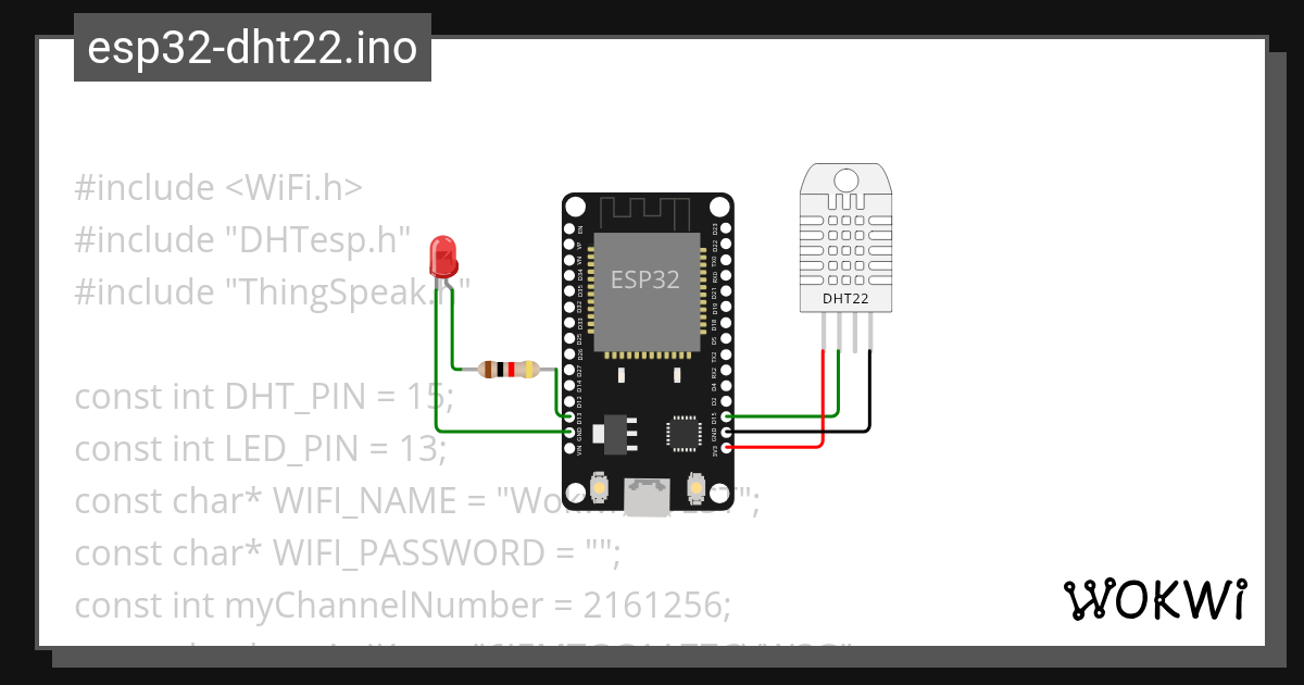 Esp32 Dht22 Thingspeak Copy Wokwi Esp32 Stm32 Arduino Simulator