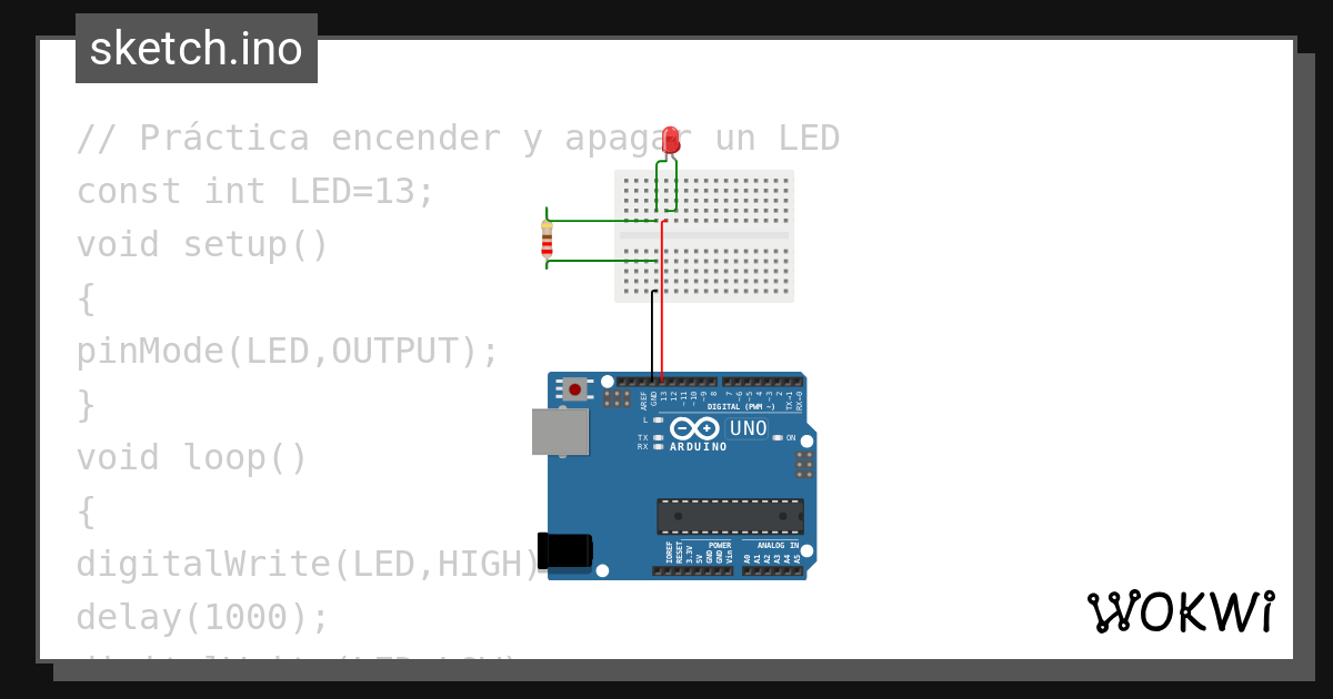 Encenderled Wokwi Esp32 Stm32 Arduino Simulator 