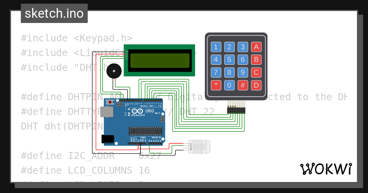 温湿度控制蜂鸣器 Wokwi Esp32 Stm32 Arduino Simulator 6789