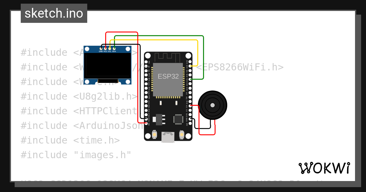 Esp32 Ssd1306 Clock Wokwi Esp32 Stm32 Arduino Simulator