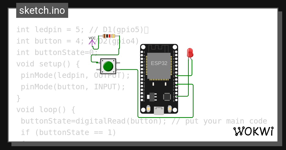 Led With Switch Copy Wokwi Esp32 Stm32 Arduino Simulator 3757