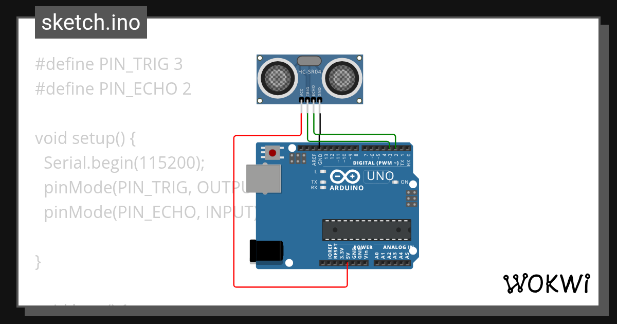 Sensor Ultrasonico Wokwi Esp32 Stm32 Arduino Simulator 