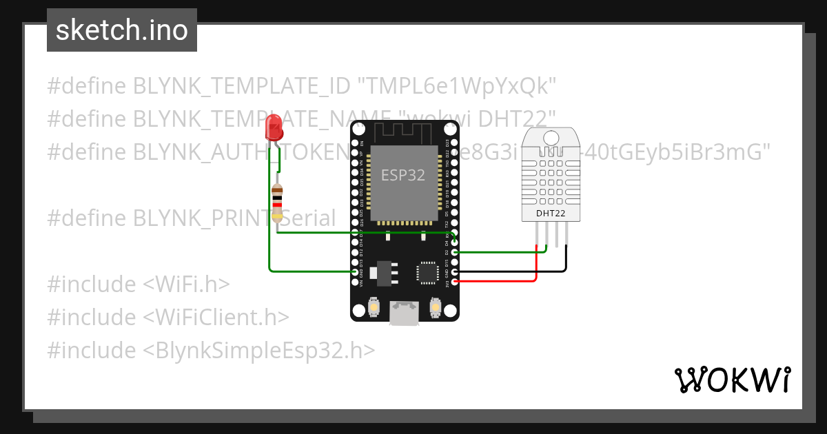 Blynk ESP32 - Wokwi ESP32, STM32, Arduino Simulator