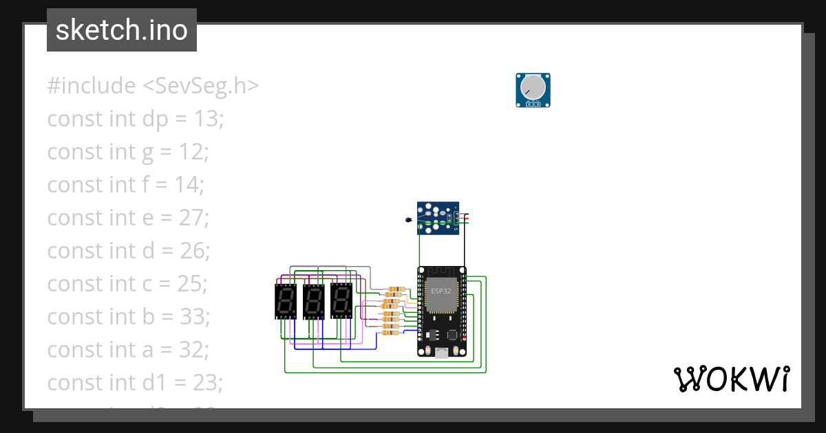3 digit ferlita - Wokwi ESP32, STM32, Arduino Simulator
