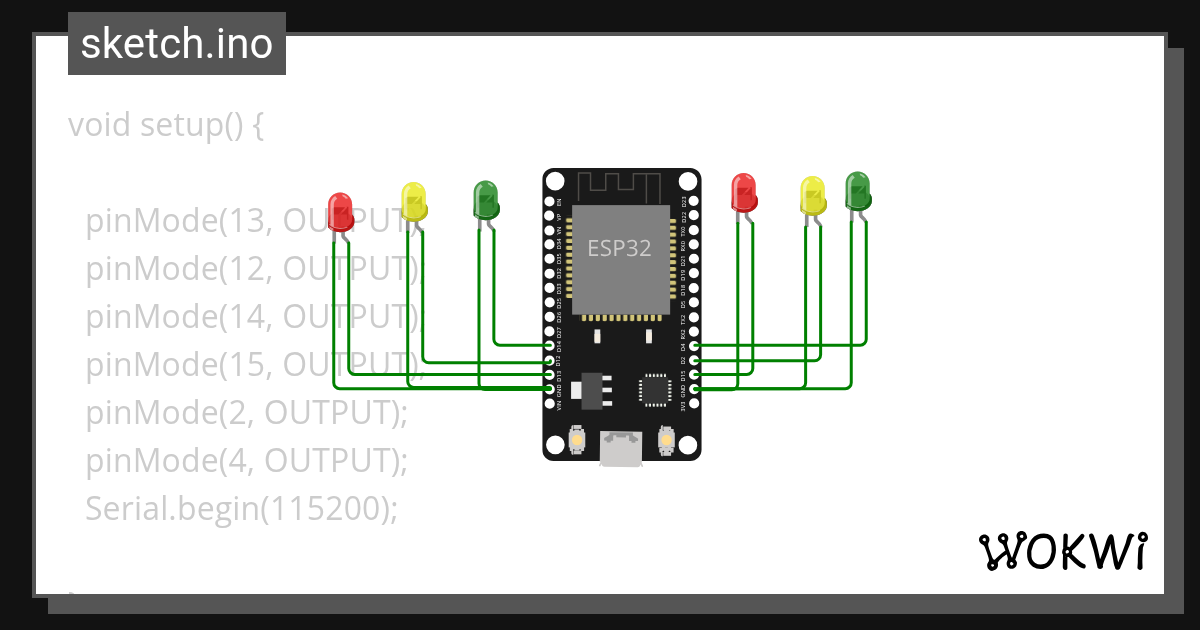 142_s.murali_TRAFFIC SIGNAL - Wokwi ESP32, STM32, Arduino Simulator