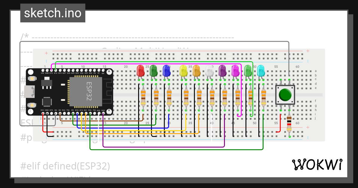Case10_MillisLeds - Wokwi ESP32, STM32, Arduino Simulator