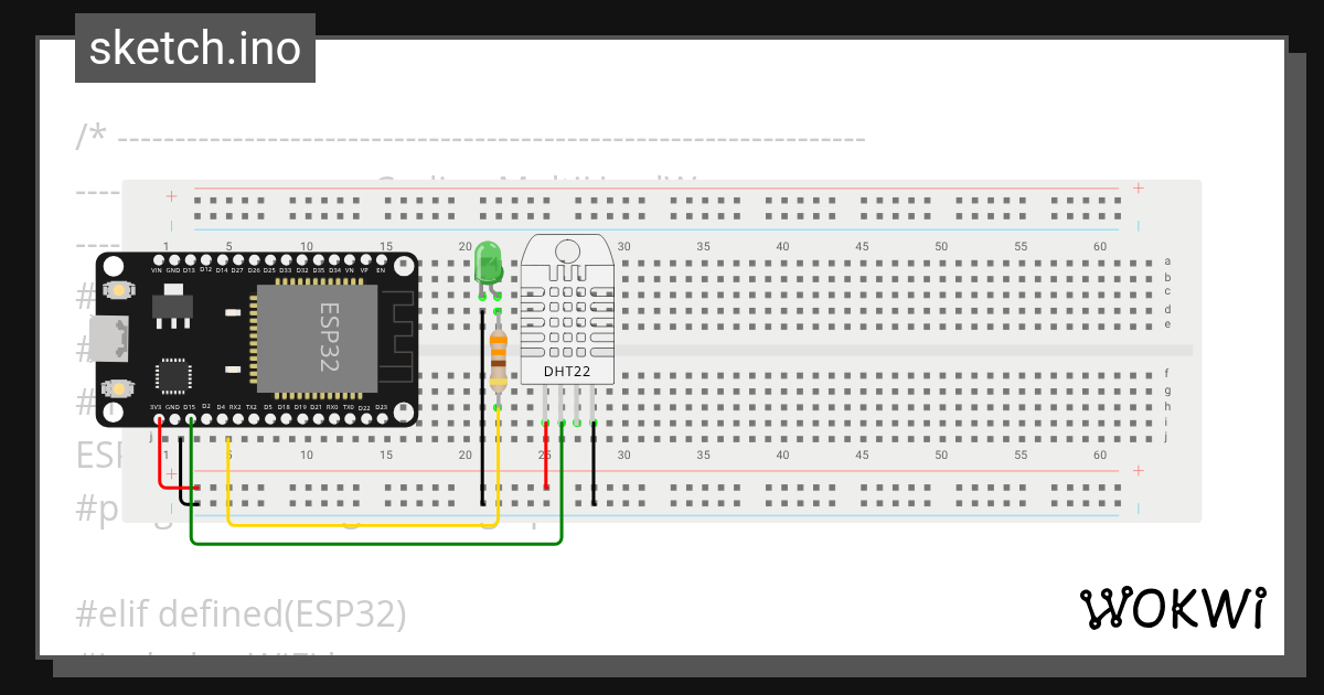 Case08_DHT22_millis - Wokwi ESP32, STM32, Arduino Simulator