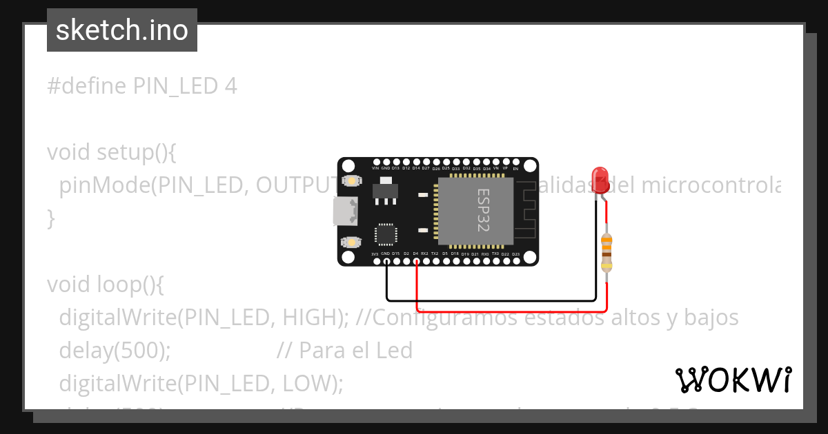 Case01_Led Blinking - Wokwi ESP32, STM32, Arduino Simulator Case01_Led Blinking - Wokwi ESP32, STM32, Arduino Simulator