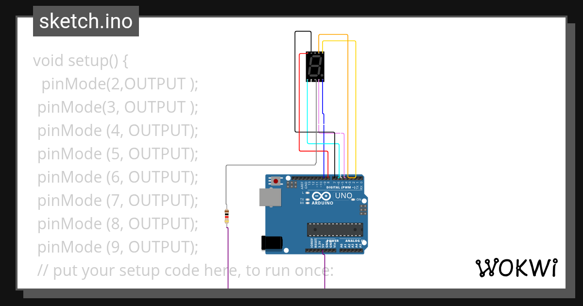 Seven segment Evan - Wokwi ESP32, STM32, Arduino Simulator