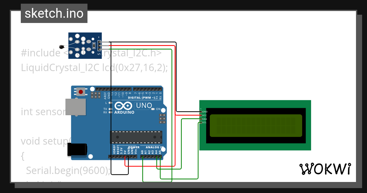 Measure Tempereture Wokwi Esp32 Stm32 Arduino Simulator 4349