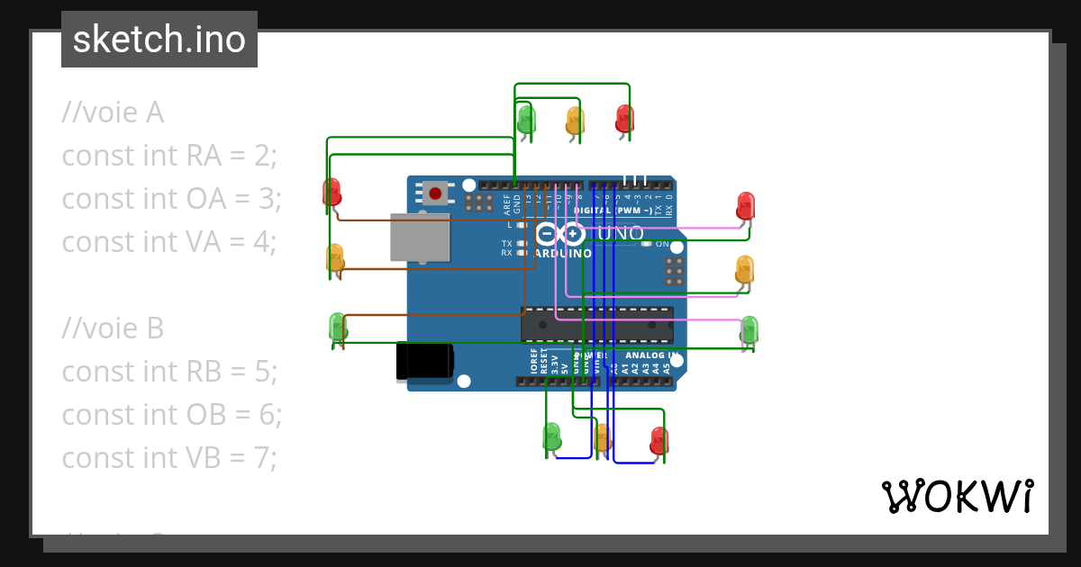 Feu Tricolor Wokwi Esp32 Stm32 Arduino Simulator 1305
