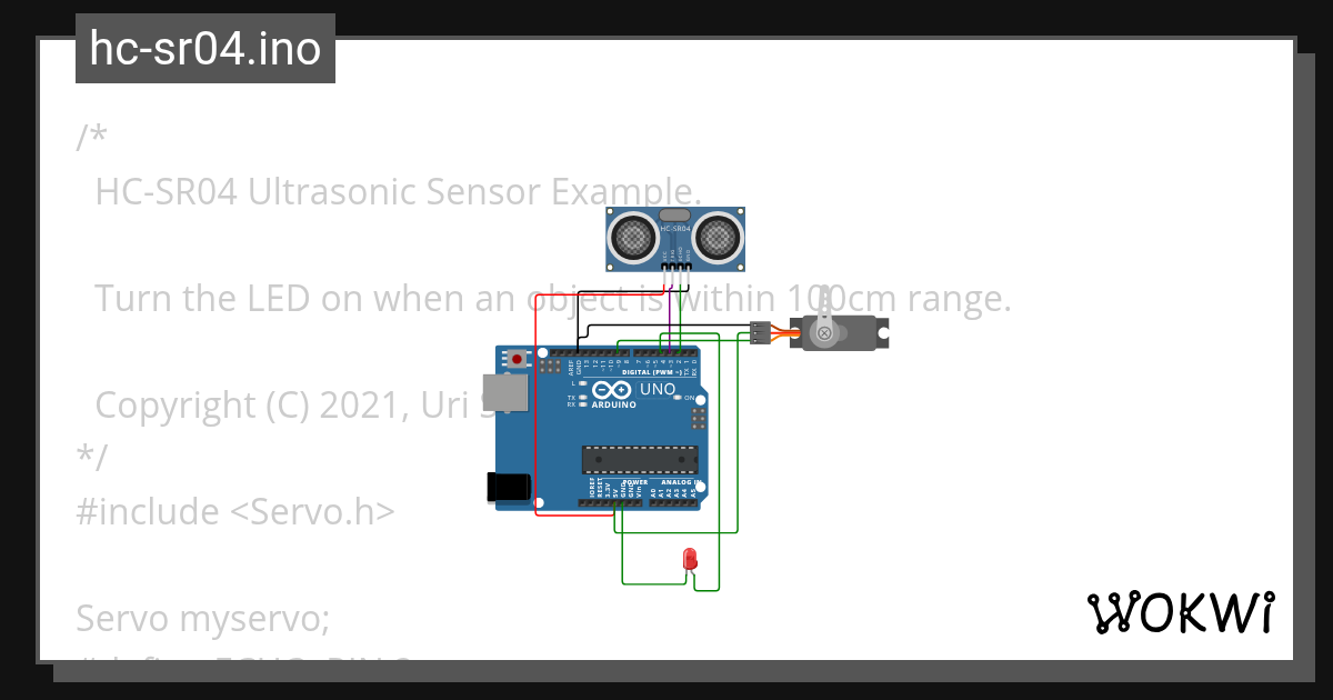 Ultrasonicservokhy Wokwi Esp32 Stm32 Arduino Simulator