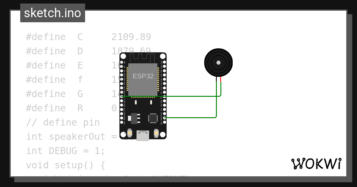 C 254 Melodiuos Song Wokwi Esp32 Stm32 Arduino Simulator 8144