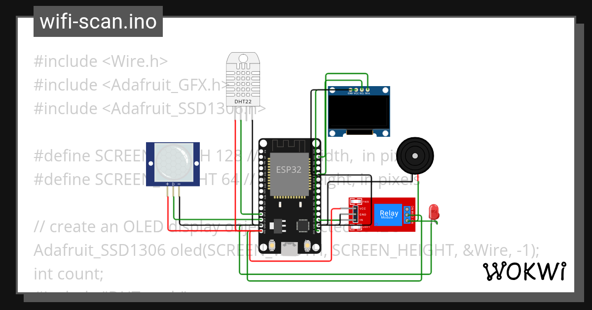 wifi-scan.ino Copyjygfh - Wokwi ESP32, STM32, Arduino Simulator