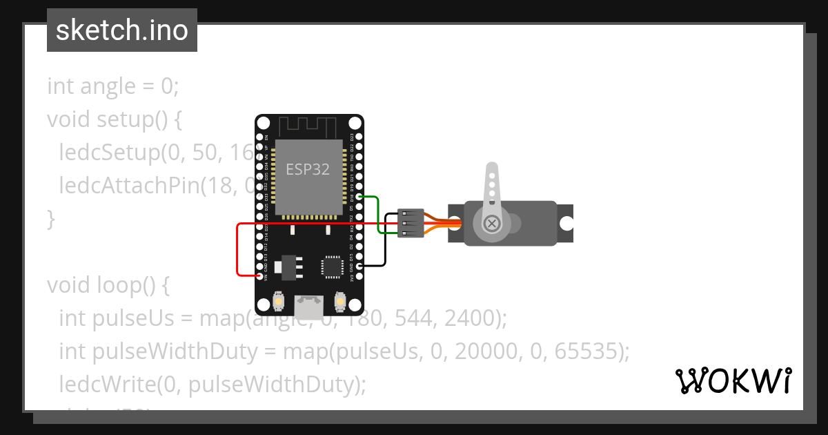 Servo Wokwi Esp32 Stm32 Arduino Simulator