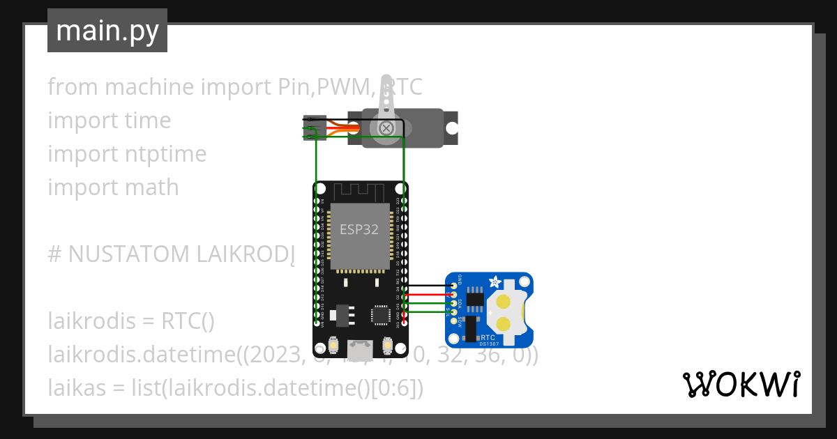 suktukas su python /esp32 - Wokwi ESP32, STM32, Arduino Simulator