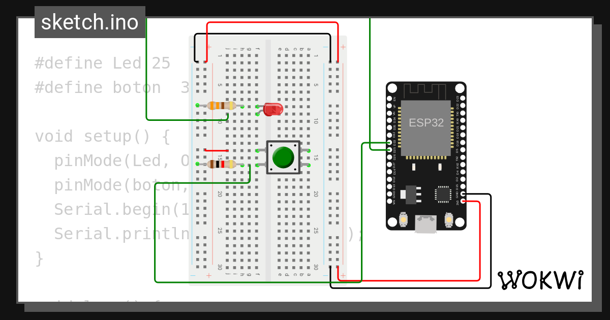 Practica 1 Es Digitales Wokwi Esp32 Stm32 Arduino Simulator