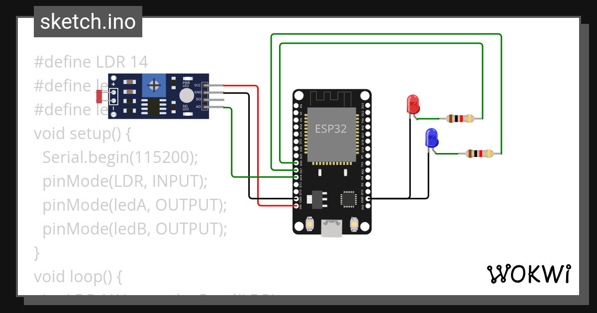 รับค่าอนาล็อก Wokwi Esp32 Stm32 Arduino Simulator 0858