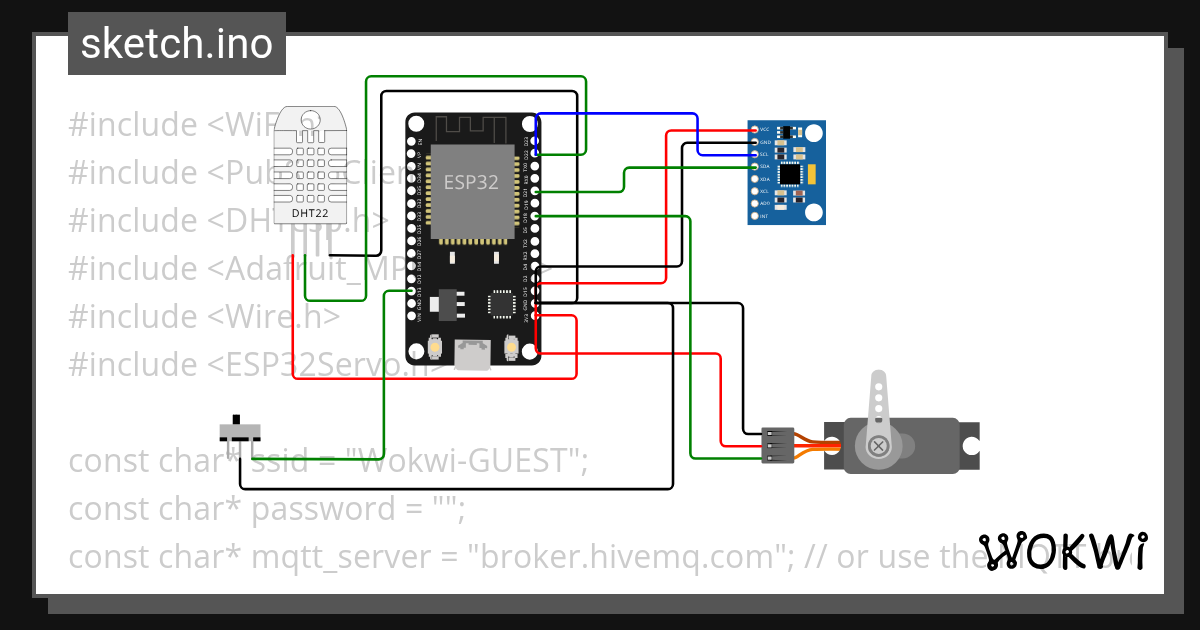 Temperature and Humidity - Wokwi ESP32, STM32, Arduino Simulator