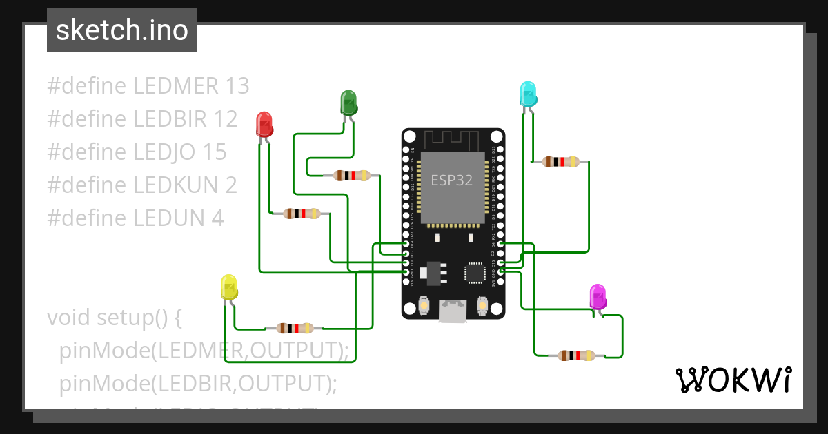 5 Lampu Copy Wokwi Esp32 Stm32 Arduino Simulator 1618