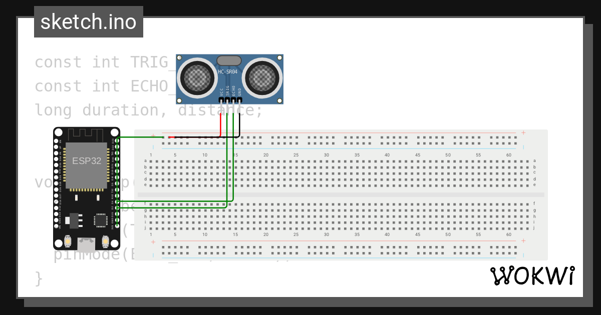 Ultrasonic Reading Wokwi Esp32 Stm32 Arduino Simulator 5449